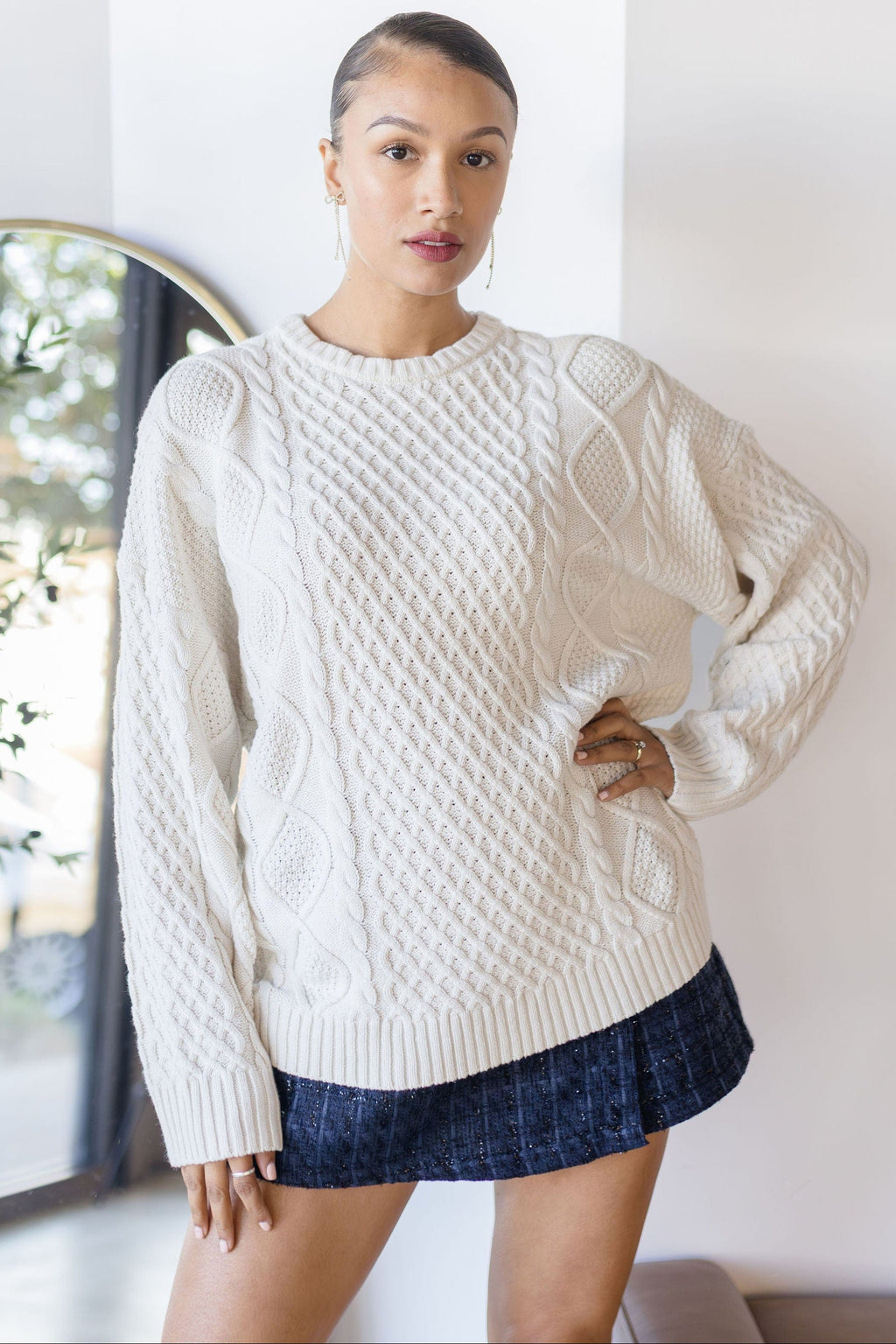MAXINE Tatum Cable Knit Sweater | Wild Dove Boutique | San Diego,CA