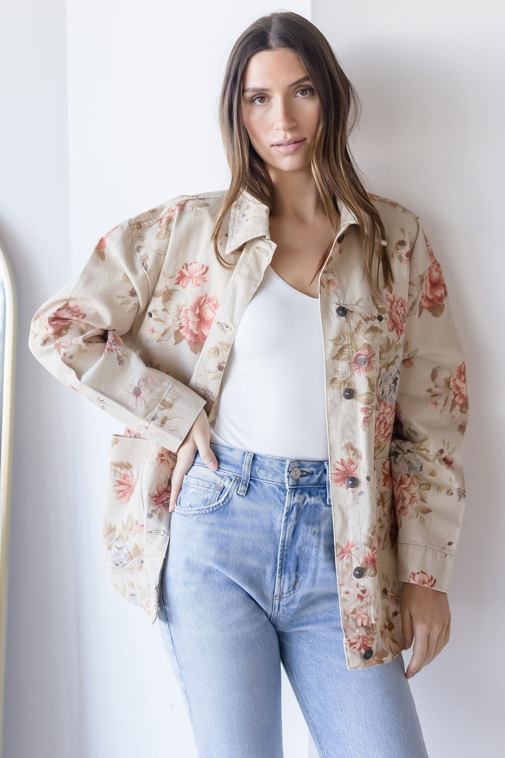 Free People Avery Printed Denim Jacket | Wild Dove Boutique | San Diego,CA